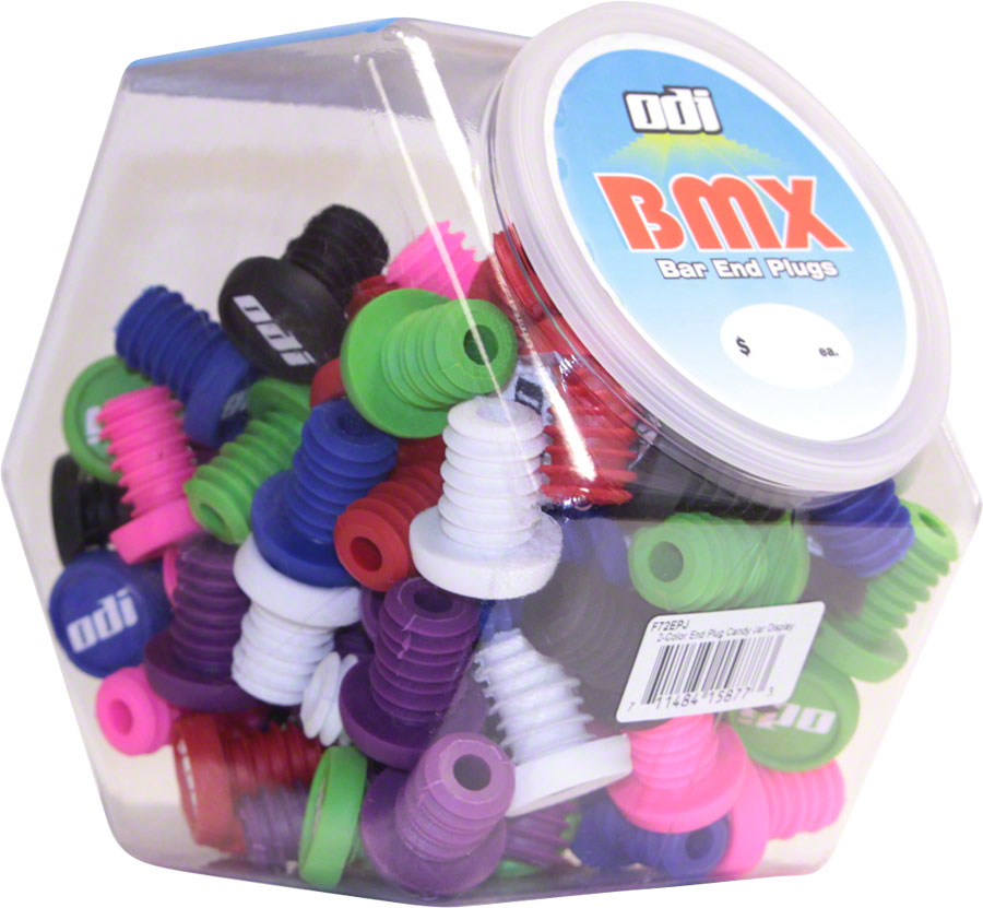 ODI Jar Of BMX End Plugs 50 Pair Various Colors – Dynamite Bike Lab