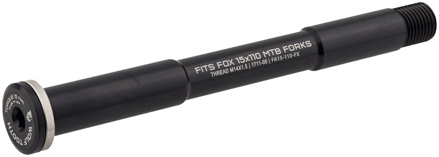 Wolf Tooth Front Thru Axle - FOX 15 x 110mm Black – Dynamite Bike Lab