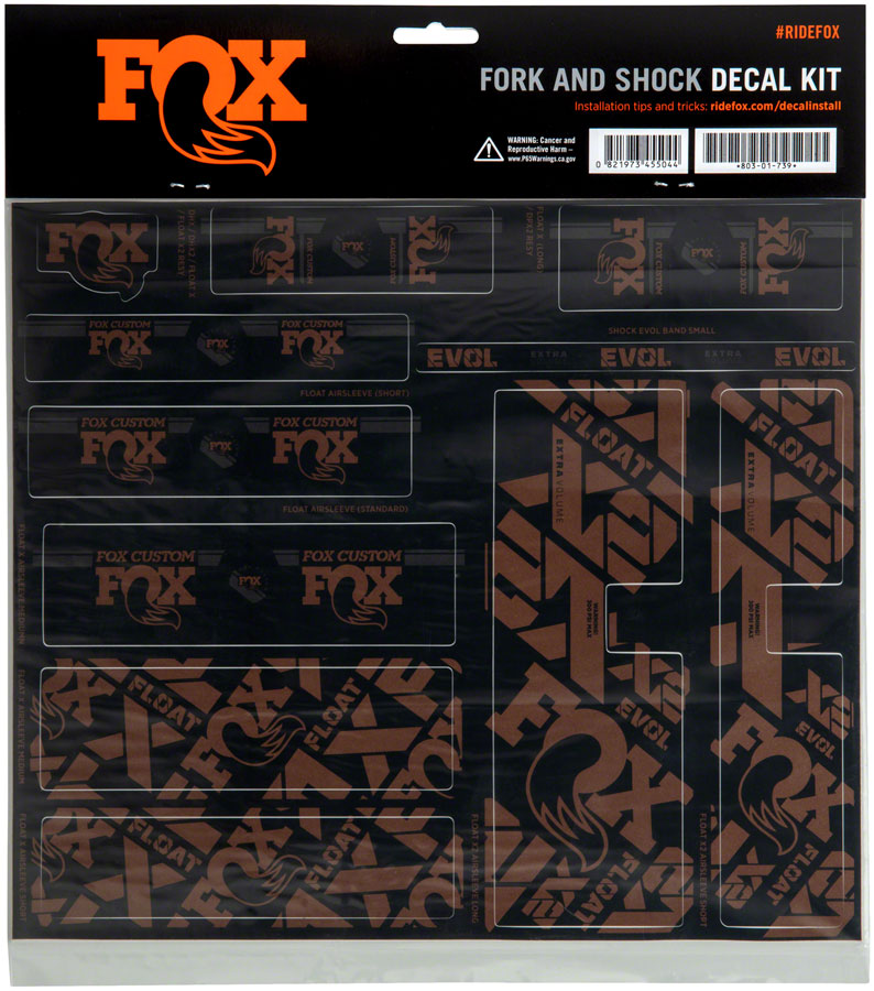 FOX Fork and Shock Decal Kit - Root Beer – Dynamite Bike Lab